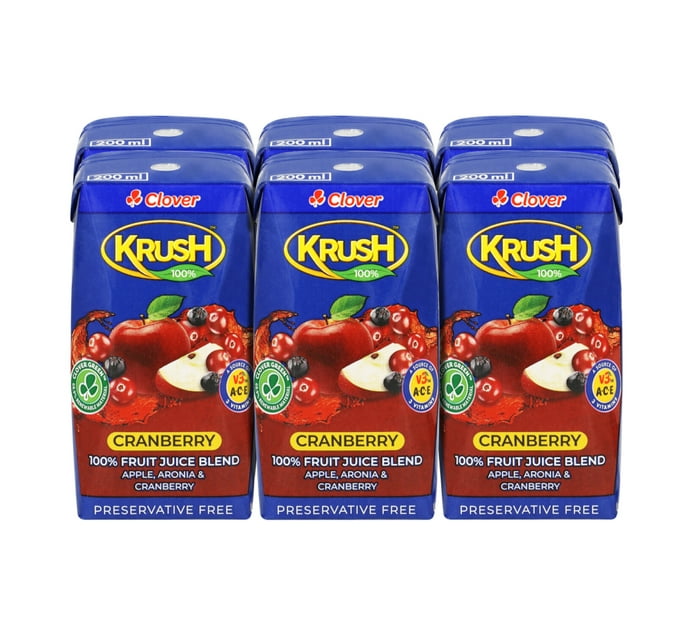 Clover 6 x 200ml Krush Uht Juice | Makro