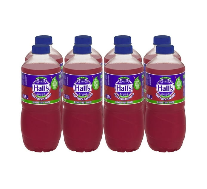 Halls 8 x 1.25L HALLS FRUIT DRINK 8x1.25LT, FRT PUNCH | Makro