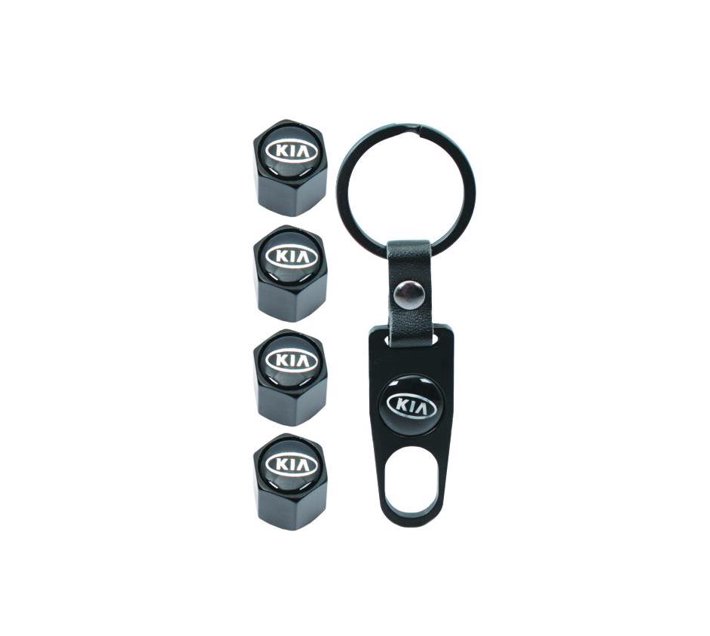 Kia Valve Cap and Key Ring Set | Makro