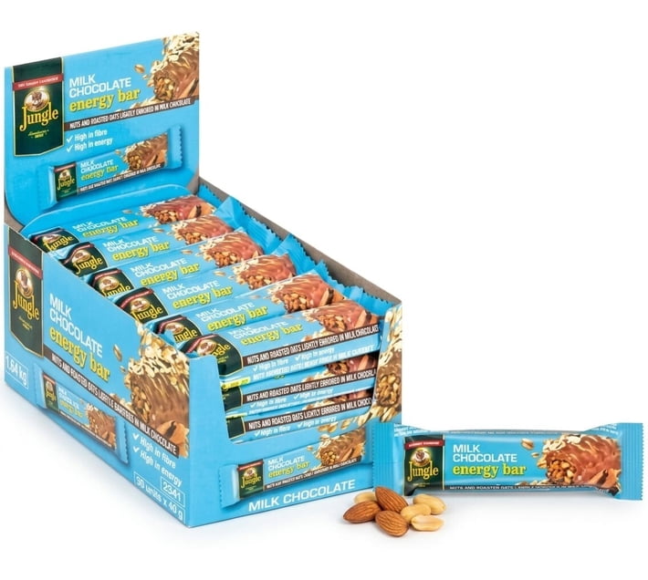 Buy Jungle Milk Energy Bar Milk Chocolate Bars (30 x 30 Units) in Bulk ...
