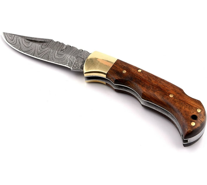 Koch Knives Outdoor Rosewood Damascus MB-FK-1012 Knife (Brown) | Makro