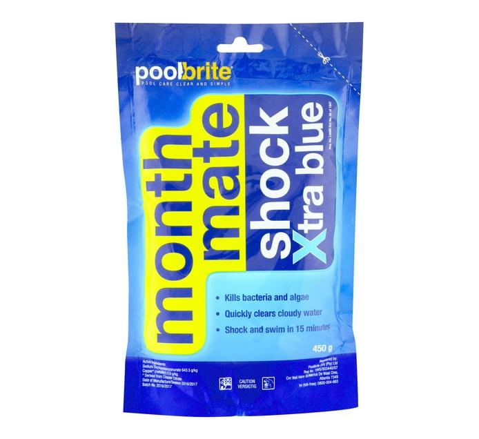 Someone’s in a Makro Pool Brite 450 g Month Mate Shock Mood