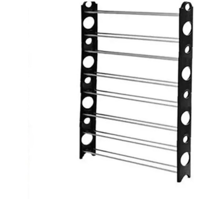 Syntronics Plastic Shoe Rack (Black, 10 Shelves) | Makro
