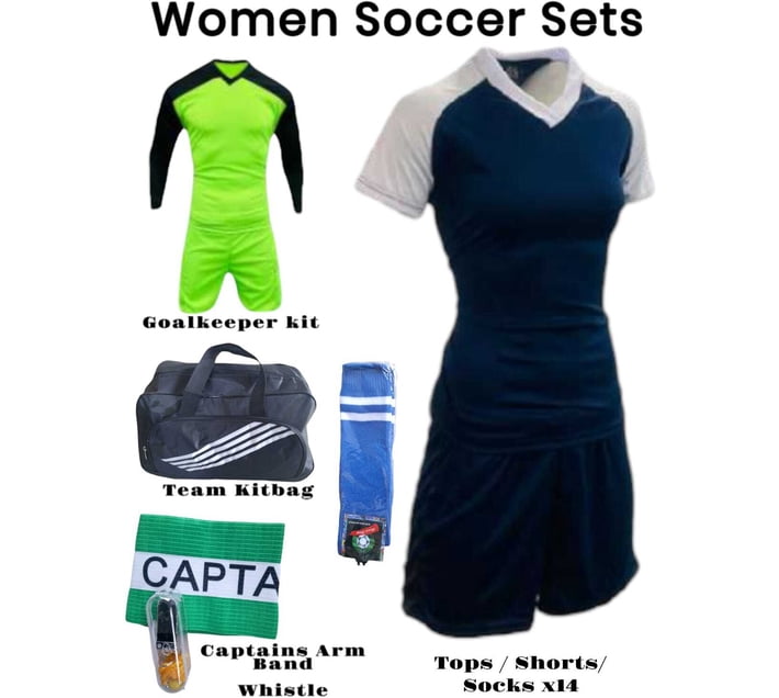 Tradesia Ladies Soccer Kit Package! 14 Player Tops/Shorts - Goalkeeper ...