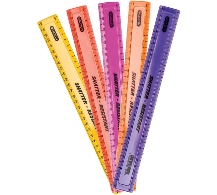 Edo/Marlin Rulers 30cm Assorted Colours 17g Ruler (Multicolour) | Makro