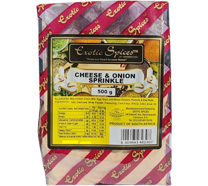 Buy Exotic Spices Cheese & Onion Sprinkle (500 g) in Bulk | Makro Business