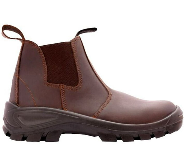 Bova Steel Toe Synthetic Safety Shoe (Brown, S1, Size 3) | Makro