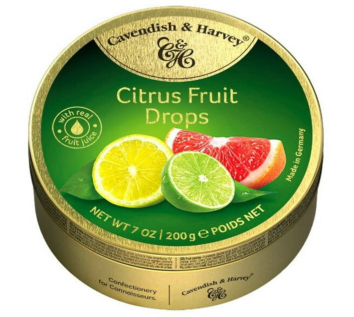 Cavendish & Harvey Citrus Fruit Drops Lemon, Lime, Pink Grapefruit ...