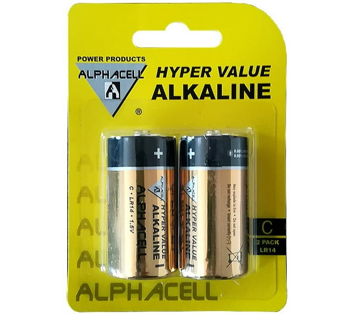 Alphacell Alkaline Hypervalue C 2pc Alkaline Battery Battery (Pack of 2 ...