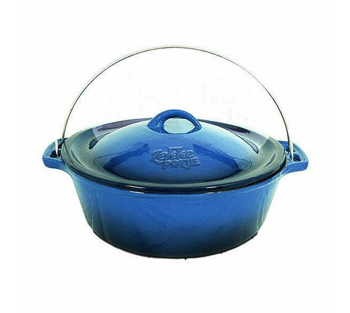 Someone’s in a Makro Enamel Coated Cast Iron Baking Pot - Blue Mood