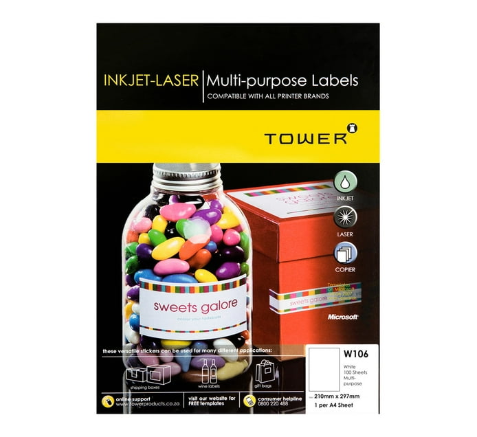 Someone’s in a Makro Tower A4 W106 210x298mm Inkjet Laser Labels Each Mood