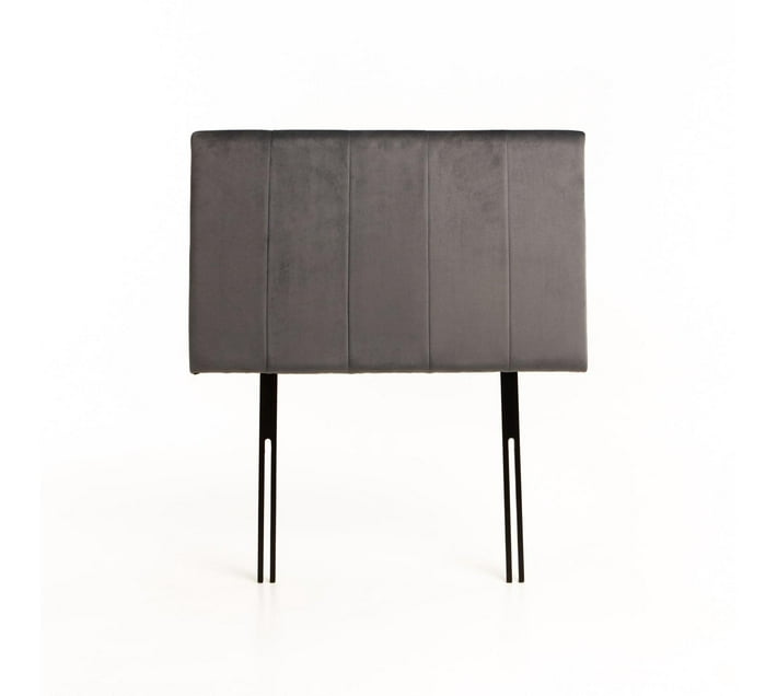 Someone’s in a Makro Gigi Velvet Touch Headboard - Grey - Single Mood