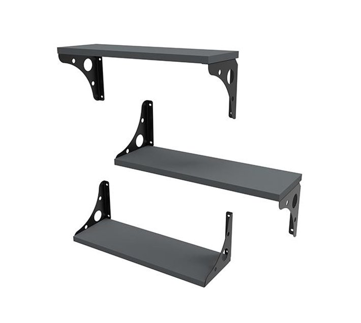 Someone’s in a Makro 3 Shelf Wood Wall Decor Set with Steel Brackets ...