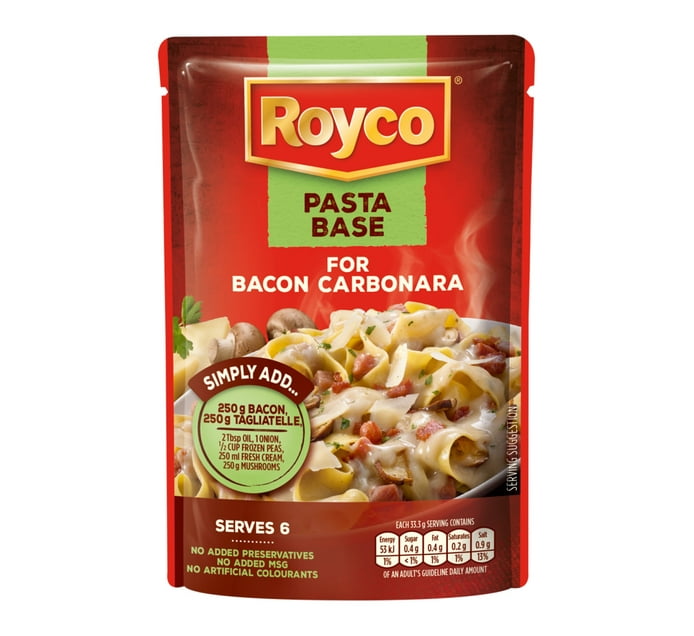 Royco Pasta Base Bacon Carbonari (12 x 200g) | Makro