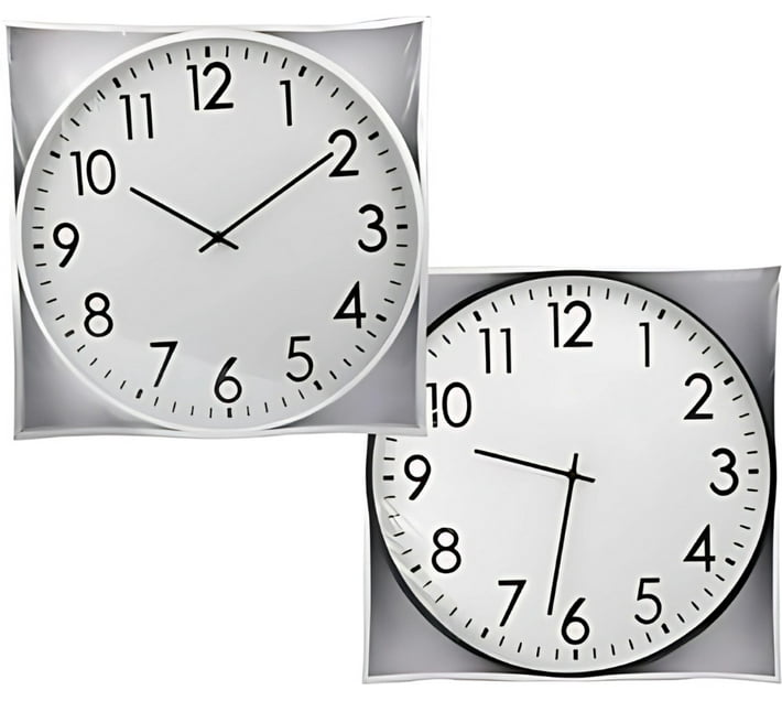 ChronoCraft Analog 10 cm X 45 cm Wall Clock (White, With Glass ...