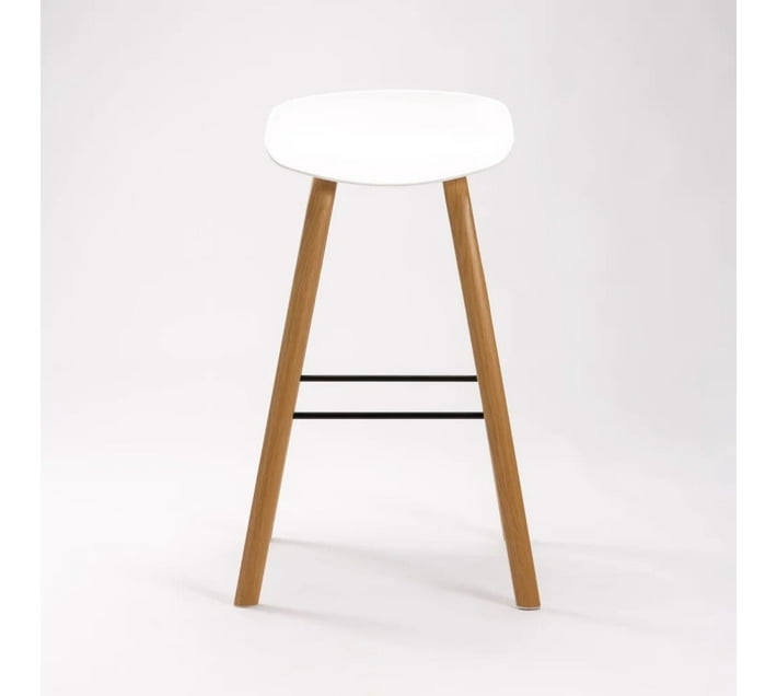 Galliano Luxury Barstool - White Metal Bar Stool (Finish Colour - White ...