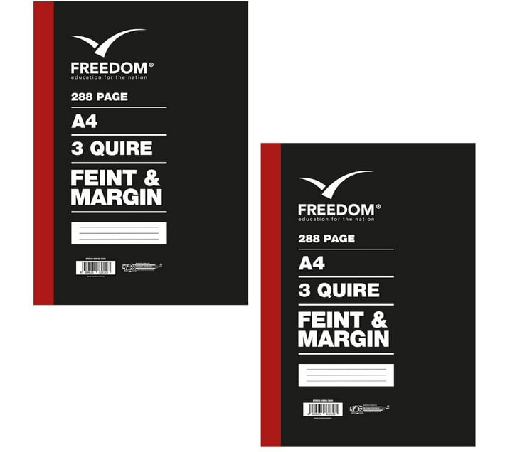 Buy Freedom 3 Quire / 288 Pages Counter Books A4 Notebook Feint and ...