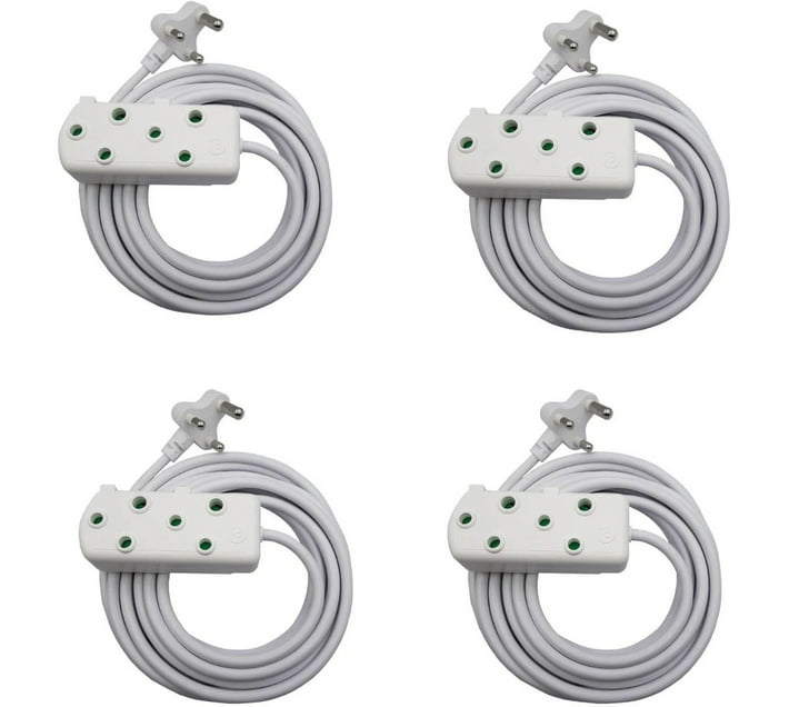 SMTE 20m Extension Cord With A Two-Way Multi-Plug Extension Lead Bulk 4 Pack 2 Socket Extension ...