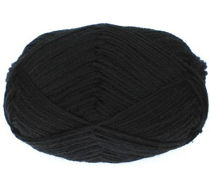 LONDZ Black Wool- 100g Knitting Wool Art and Craft Kit (Black) | Makro