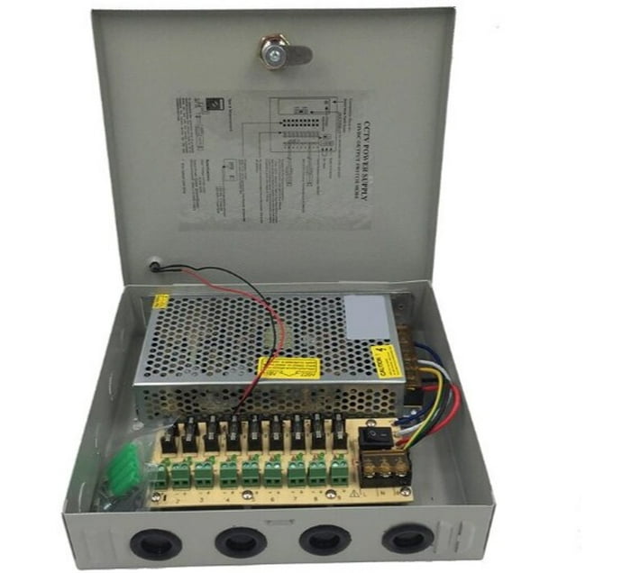 generic AJ24-3-1 Switching Power Supply Box 9CH 12V 10A 6 Socket ...