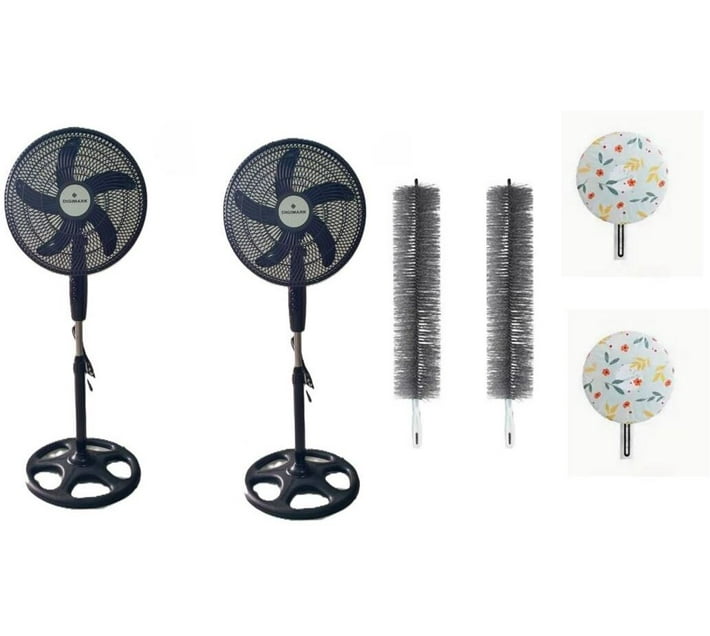 Digimark Set of 2 - 16" Adjustable Pedestal Fan - Including Dust ...