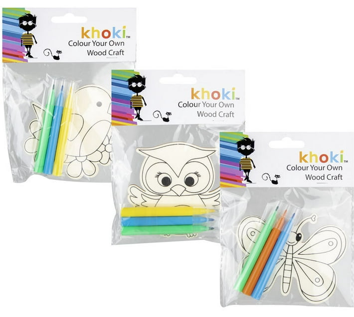 Khoki Colour Your Own Mini Wood Craft Do-it-yourself Kits Art and Craft ...