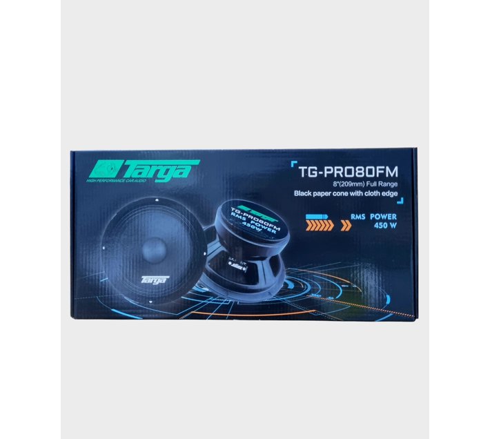 TARGA YG-PRO80FM Coaxial Rear Deck Mounted Round Car Speaker (636.4 W ...