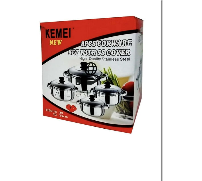 Kemei Casserole Stainless Steel Pots Stainless Steel Cookware Set | Makro