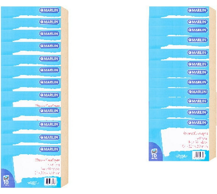 Marlin Envelopes C4 Pocket Brown Self Seal 10's Envelopes (Pack of 25 ...