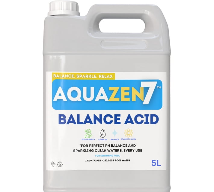 Buy Aquazen7 Pool Balancing Acid 5L , Lower pH Level Shock Treatments ...