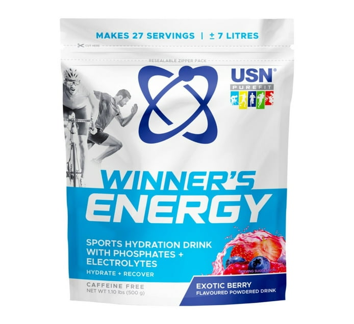 Buy USN Purefit Winner's Energy Sports Hydration Drink Exotic Berry ...