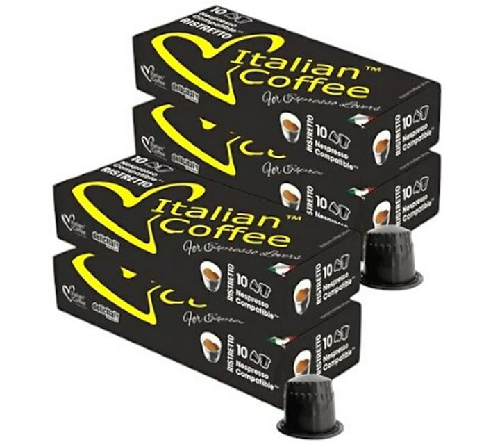 Italian Coffee Ristretto - Nespresso Compatible Coffee Capsule (40 x 1 ...