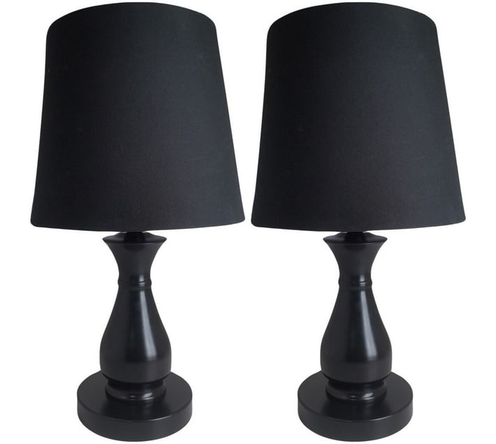 Litex Lamps Mini Shaped Metal Table Lamp with Lampshade Twinpack ...