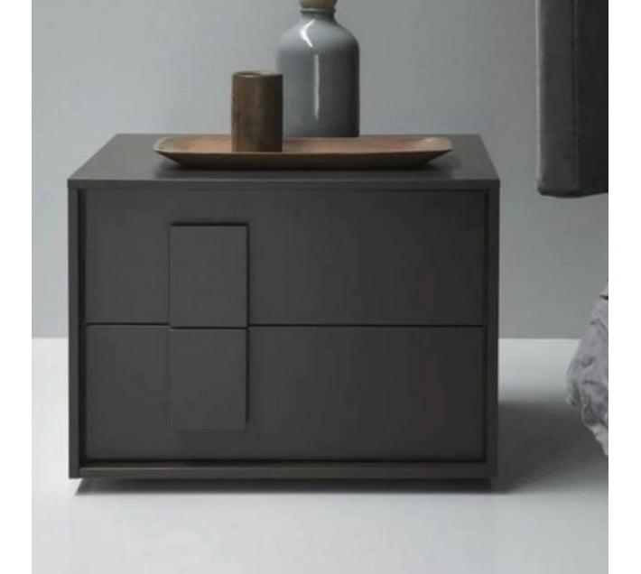 Designer Concepts Cora Pedestal Engineered Wood Bedside Table (Finish Colour - Black, Pre ...