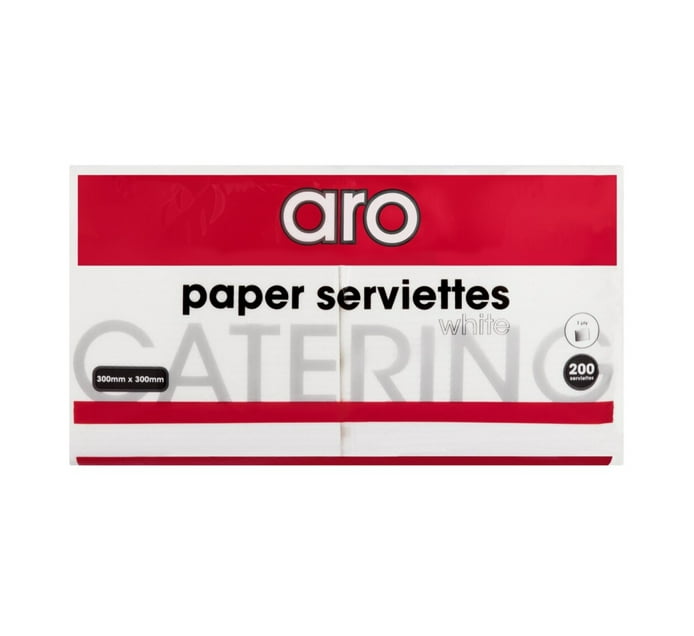 Buy Aro White Paper Serviettes 1 Ply 200 Pack in Bulk | Makro Business