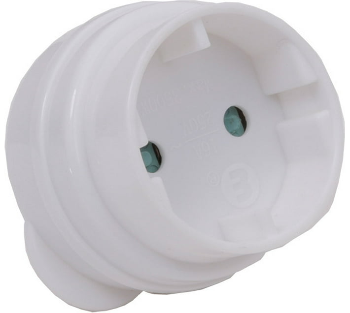 Alphacell Adaptor - 1x5a schuko Power Plug (White) | Makro