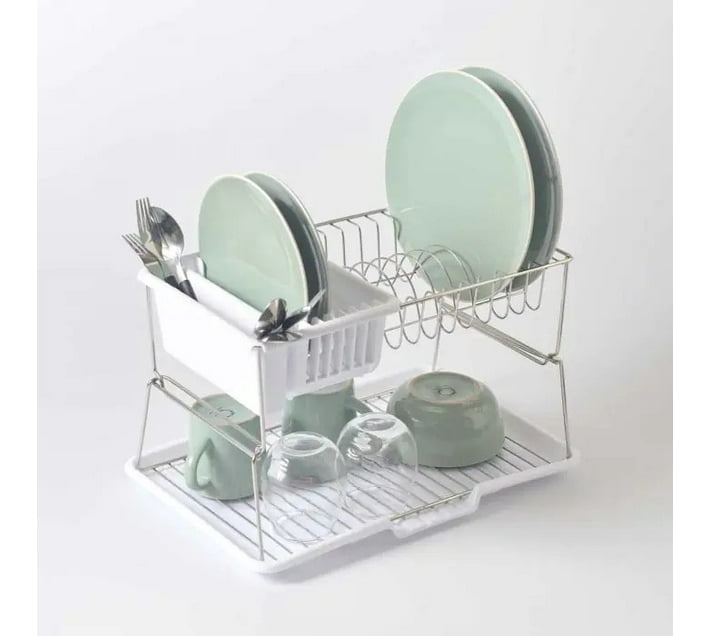 Dish Rack AFJ001 Steel Dish Drying Kitchen Rack (White) | Makro