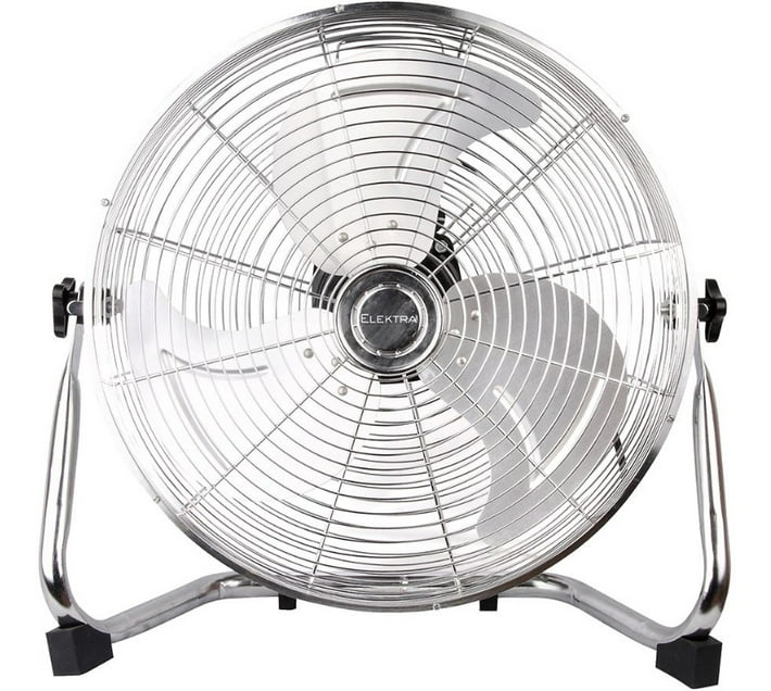 Elektra 36cm Power Fan - Silver A+ Floor Fan (Silver, Pack of 1) | Makro