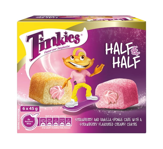 Buy Tinkies Sponge Cakes Strawberry & Vanilla (6 x 45g) in Bulk | Makro ...