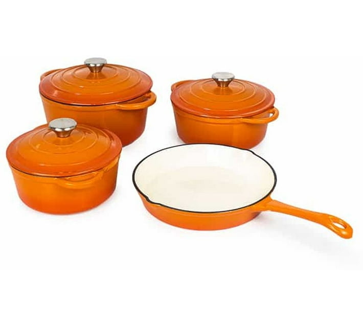 SMTE 75651028 Non-Stick Coated Cast Iron Cookware Set (4 - Piece) | Makro