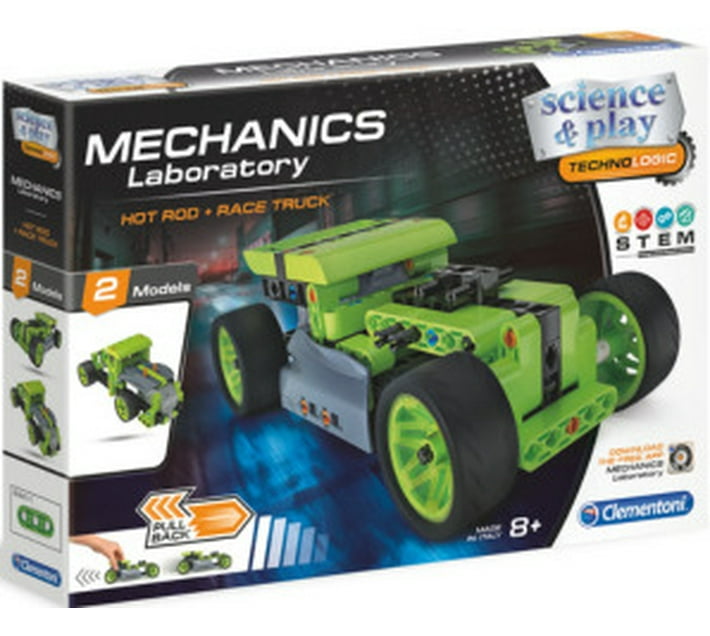 Buy Clementoni MECHANICS HOT ROD + RACE TRUCK Vehicles (Green, Black ...