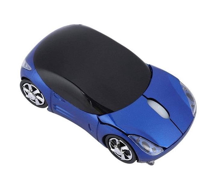 USB 2.4Ghz Wireless Optical Car Shaped Mouse - BLUE | Makro