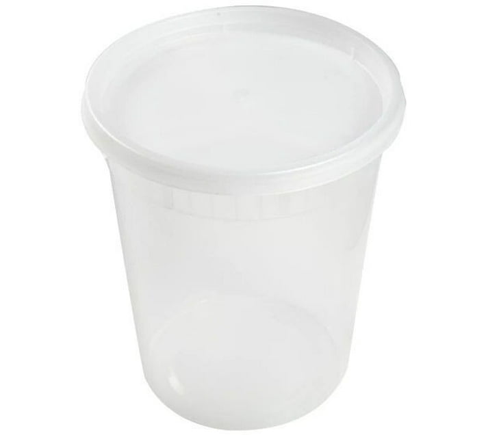Buy 20 X IL Clear plastic bucket with Lid 1 L Plastic Bucket (White) in ...