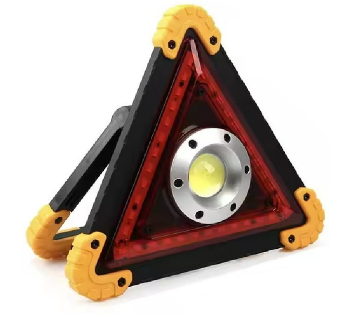 GENERIC Multi-functional Triangle Warning Light 5 hr Flood Lamp ...