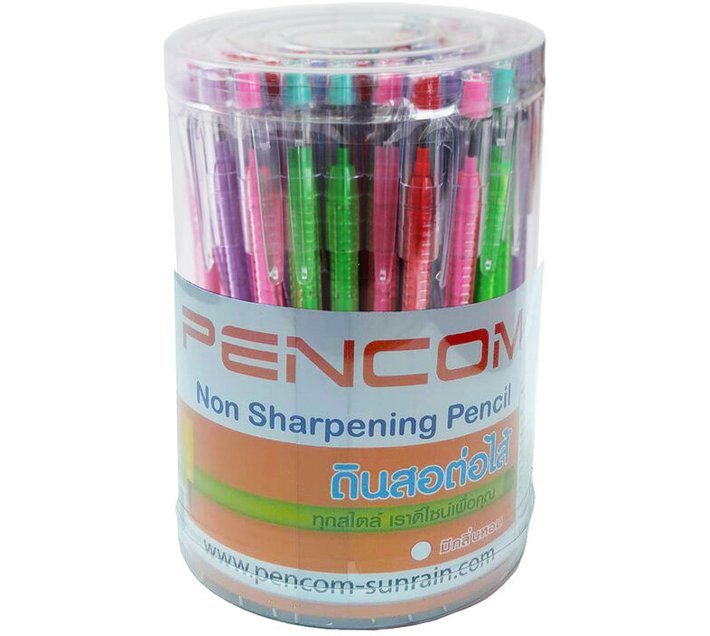 Pencom Round None Non-sharpening Lockable Cap Pencil with Leads (Drum ...