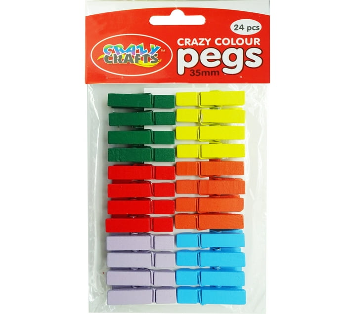 Crazy Crafts Wooden Cloth Clips (Multicolor) | Makro