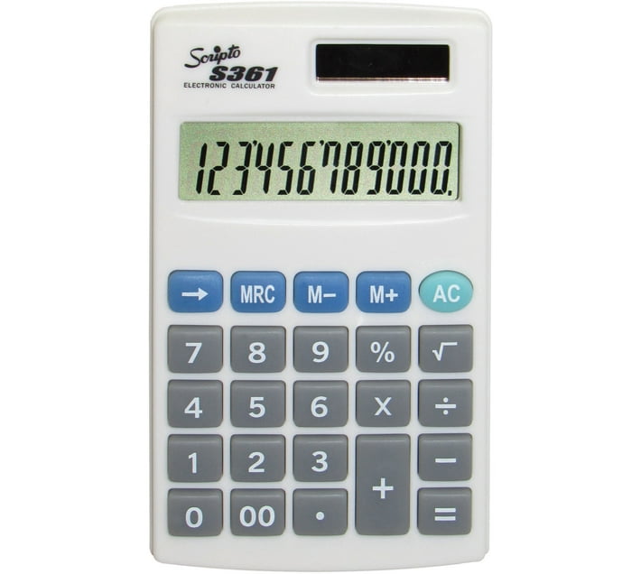 SCRIPTO S361 Basic Calculator (12 Digit) | Makro