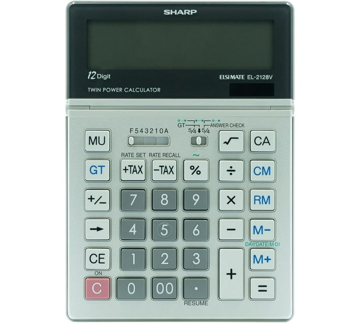 Buy SHARP El2128V Semi-Desk Calculator Basic Calculator (8 Digit) in ...