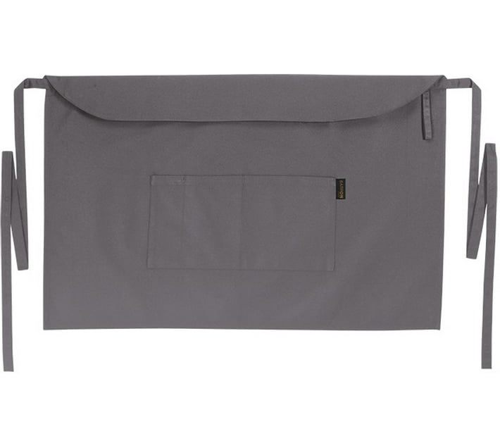 Bistro Apron-Grey Polyester Chef's Free (Grey, Single Piece) | Makro