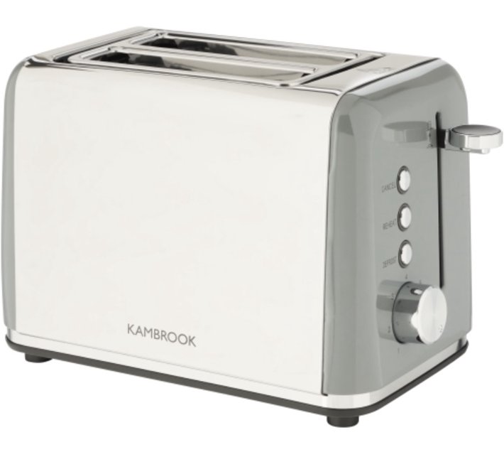 kambrook 2-Slice 900 W Electric Auto Pop Toaster (Grey) | Makro
